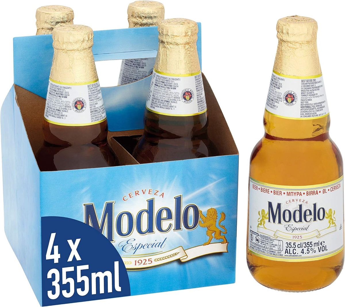 Modelo Especial Mexican Lager Beer Bottles 4 x 355ml – fairwayspremier