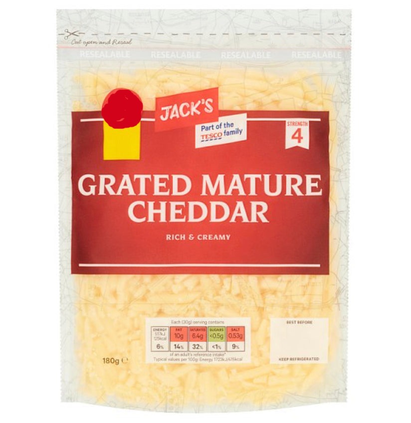 Jacks Grated Mature Cheddar 180g – fairwayspremier